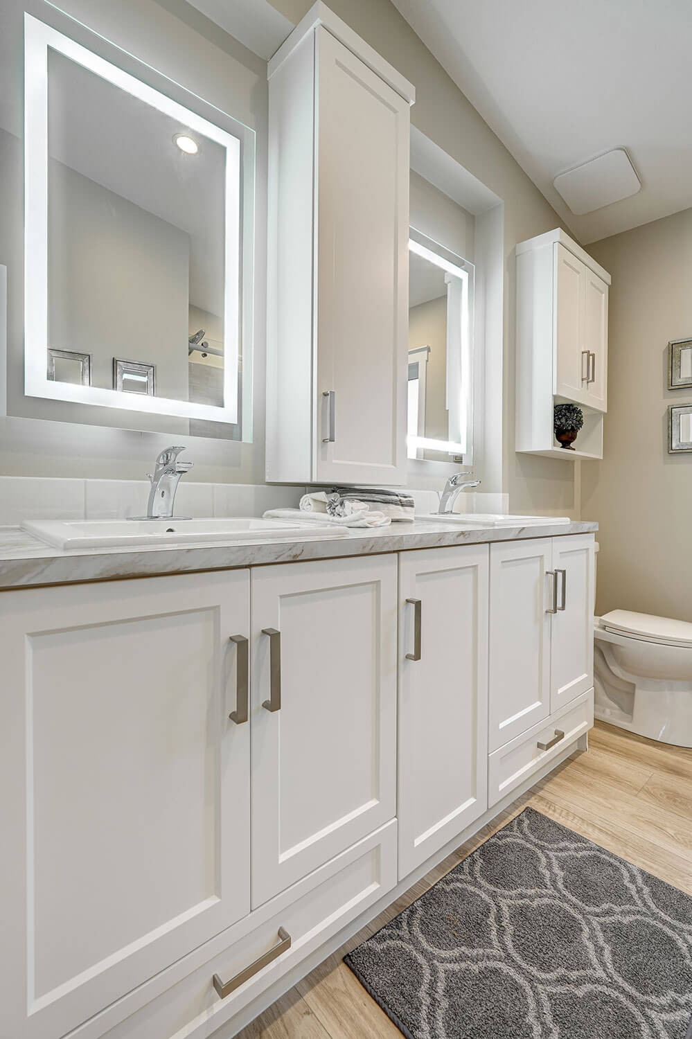 Double Sink and Double lite Mirrors - Moduline